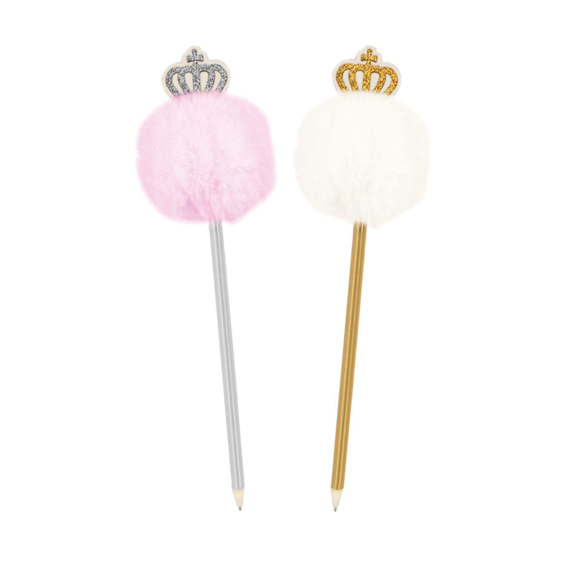Crown Pom Pom Pen Set - ICE Gifts