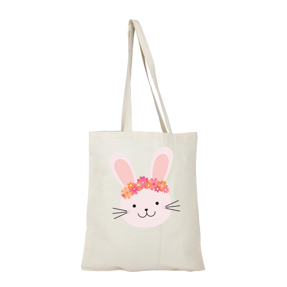 Rabbit Personalised Natural Cotton Tote Bag - ICE Gifts